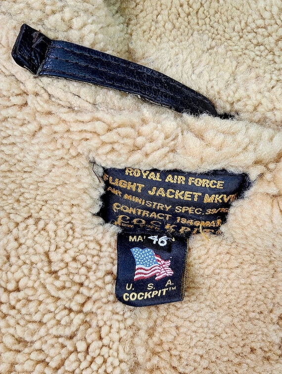 Royal Air Force Flight Jacket by Cockpit USA Size 46 - Gem