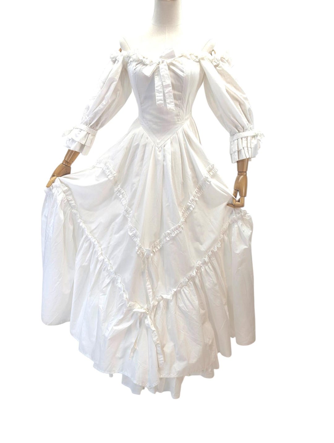 Late 1970s/early 1980s Laura Ashley “bo-peep” Wedding Gown With Hoop - Etsy
