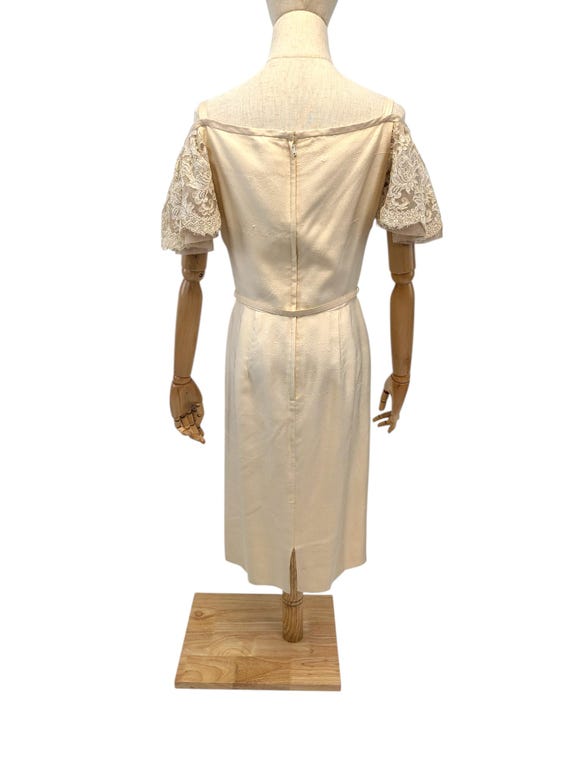 Late 1950s/Early 1960s Silk Shantung Sheath Dress - Gem