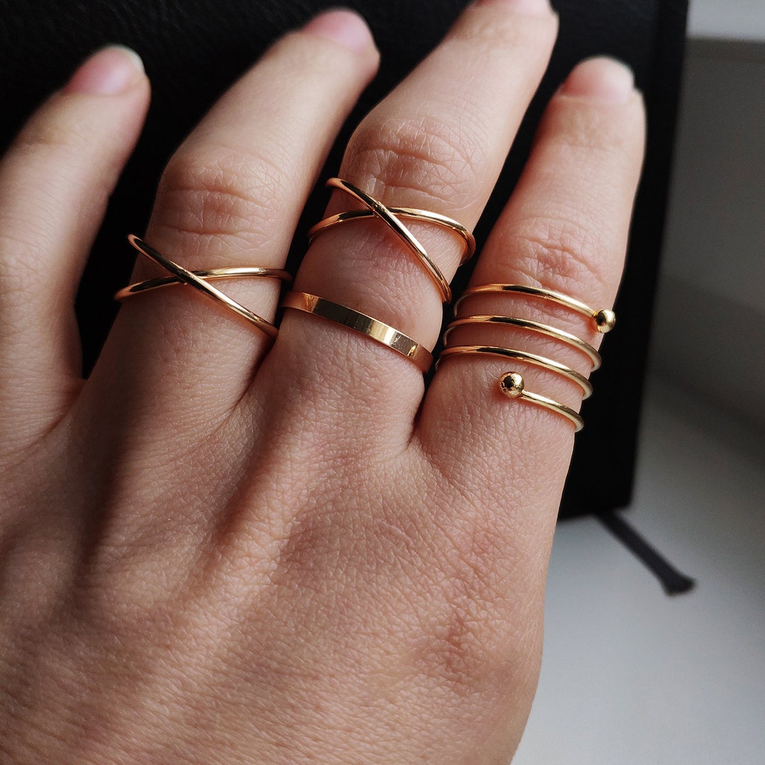 Ring Set Punk Knuckle Rings for Women Finger 6 Rings Set. Knuckle Rings ...