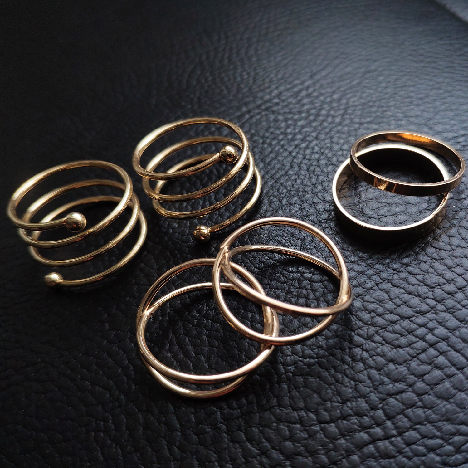 Ring Set Punk Knuckle Rings for Women Finger 6 Rings Set. | Etsy