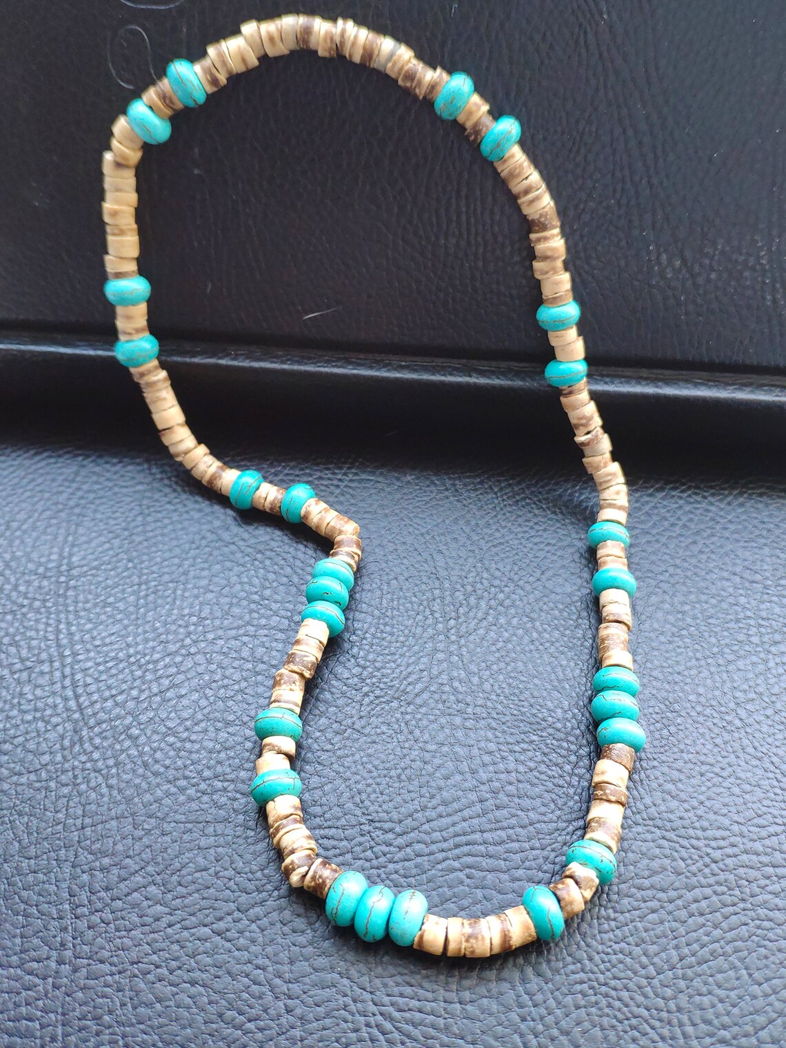 Mens beaded necklace. Mens necklace. Surfer style necklace. | Etsy