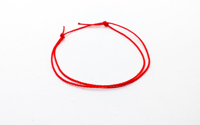 Red Cord Bracelet, Mens Bracelet, Nylon Red String Bracelet, Adjustable ...