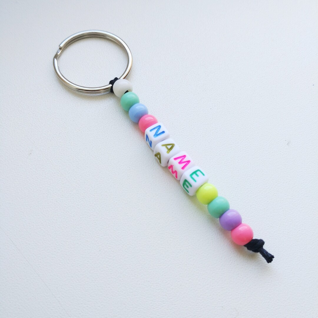 Personalized Keychain,beaded Keychain Gift. Personalizes Beaded ...