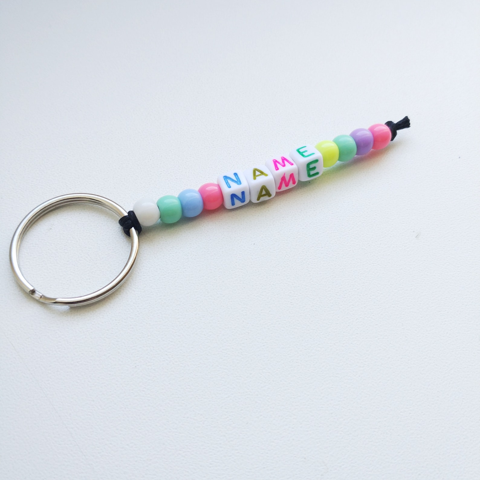 Personalized Keychain,beaded Keychain Gift. Personalizes Beaded ...