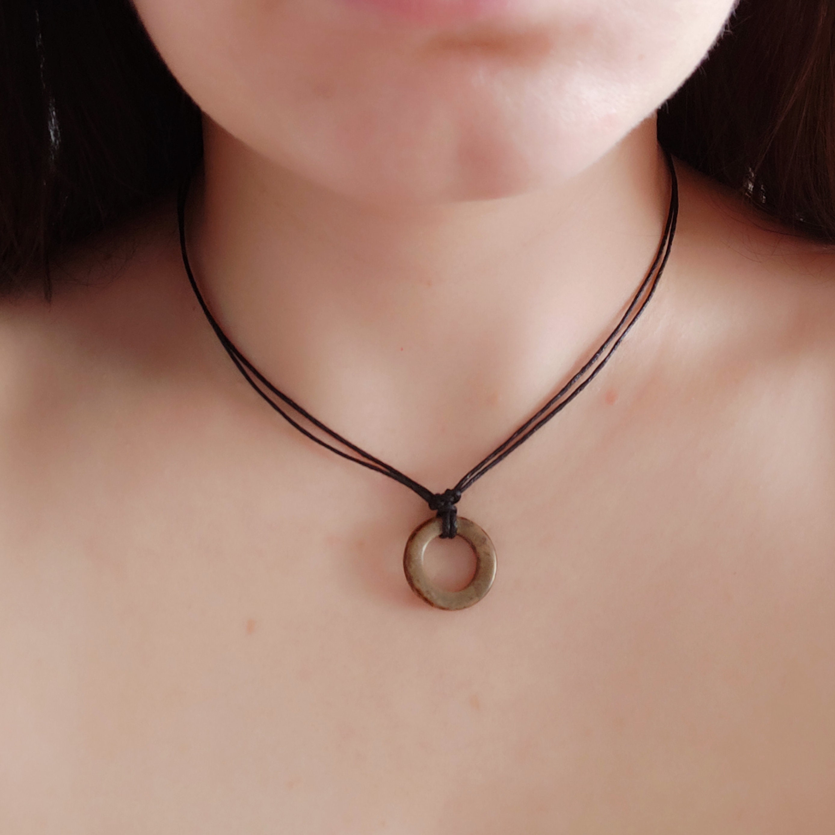 Coconut Shell Necklace Hippie Adjustable Wood Coconut | Etsy