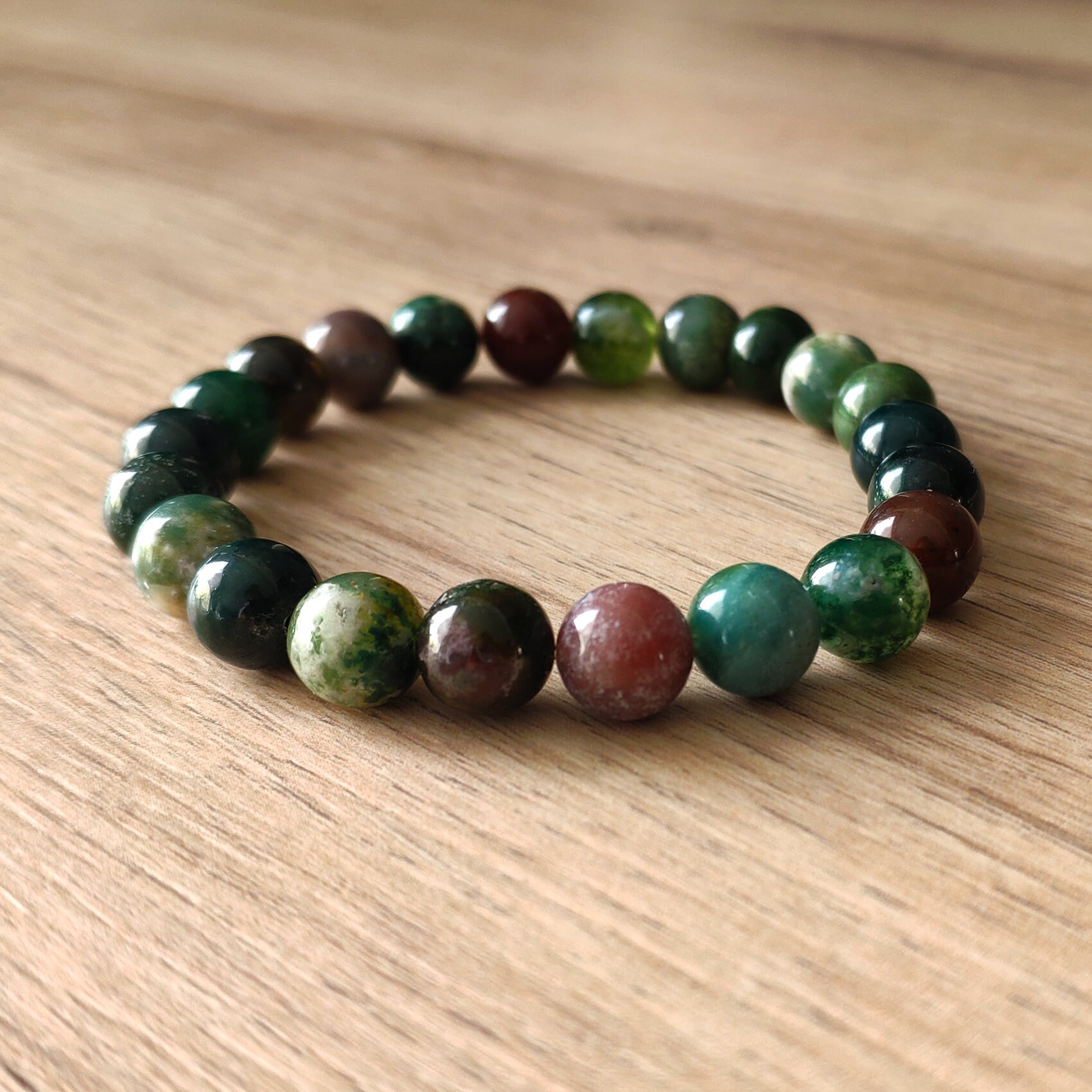 Genuine Indian Agate Bracelet Agate Gemstone BraceletAgate | Etsy