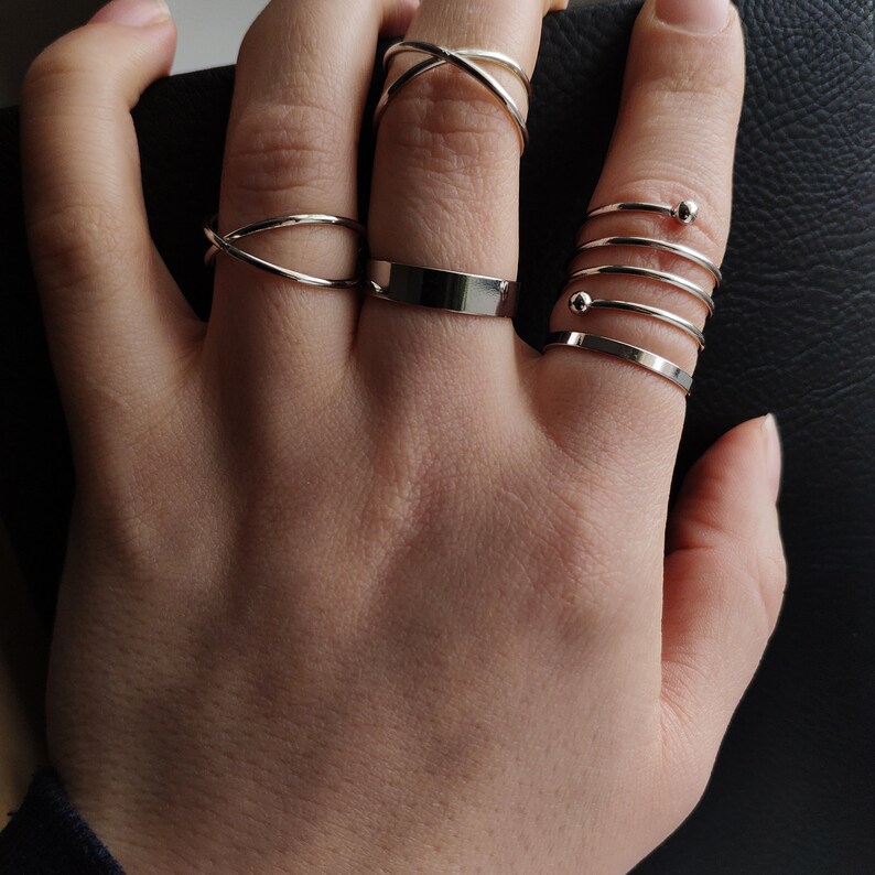 Ring Set Punk Knuckle Rings for Women Finger 6 Rings Set. | Etsy