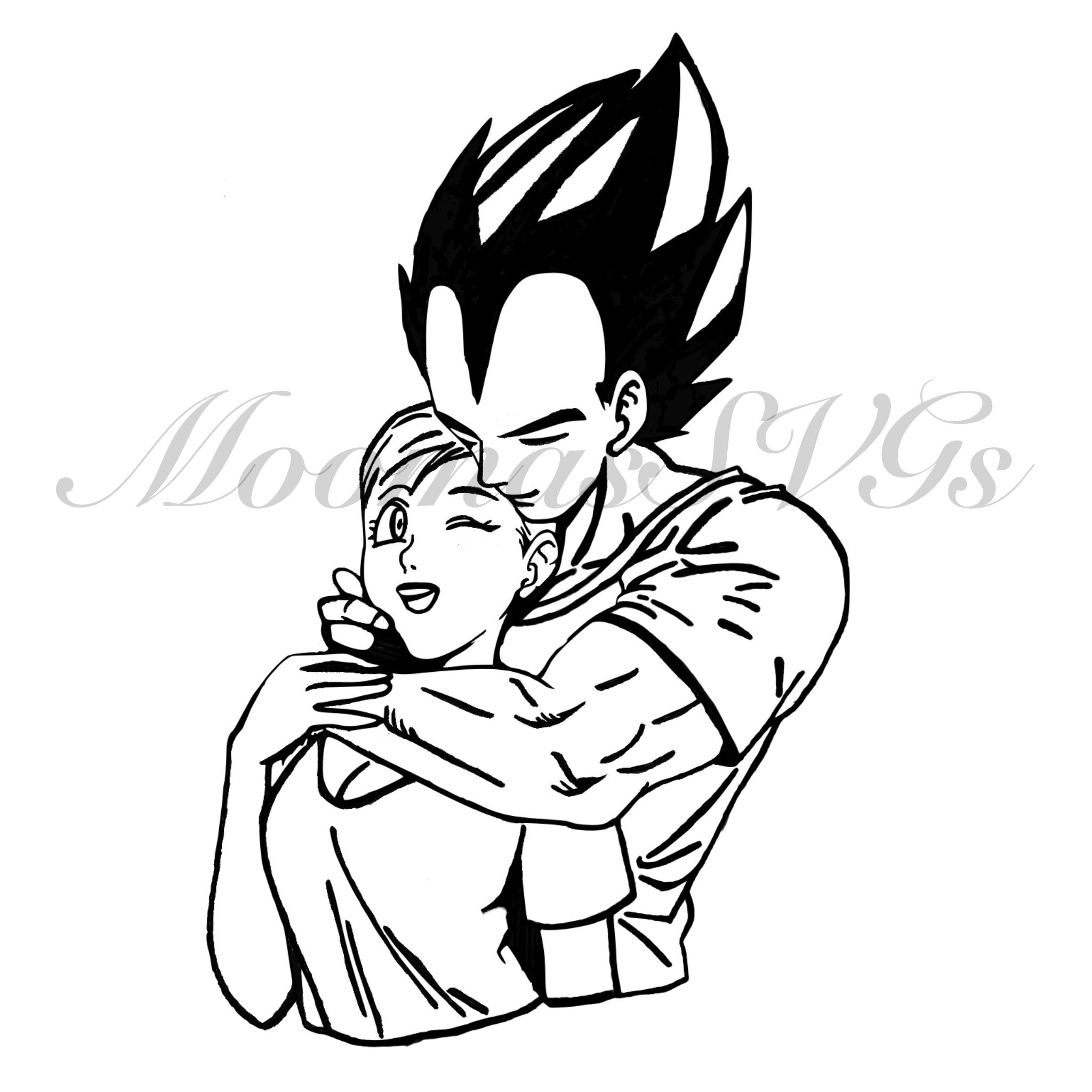 Vegeta and Bulma - Etsy