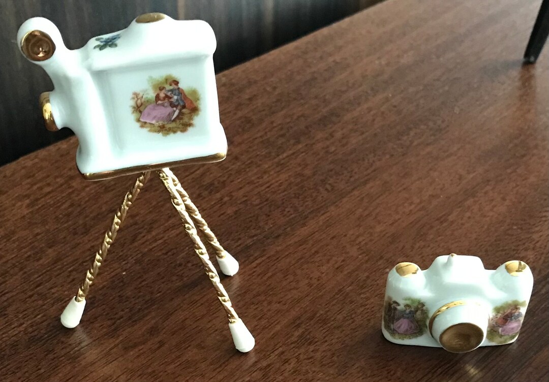 Vintage 1980s LIMOGES Porcelain Miniature Trinkets Includes Camera ...