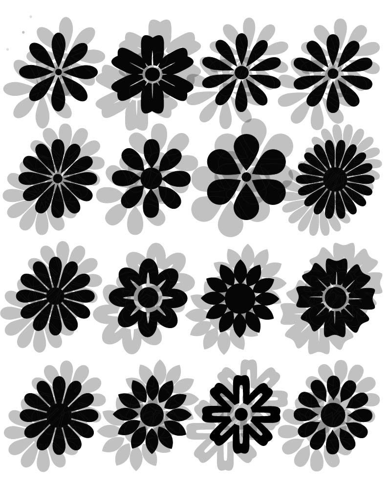 Flowers Geometric - Downloadable - Cut Files - Cricut - Simple - .svg ...