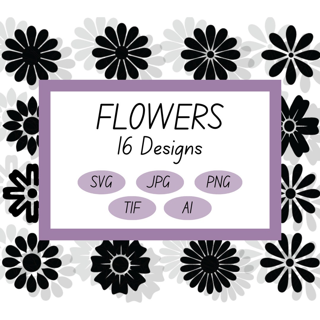 Flowers Geometric - Downloadable - Cut Files - Cricut - Simple - .svg ...