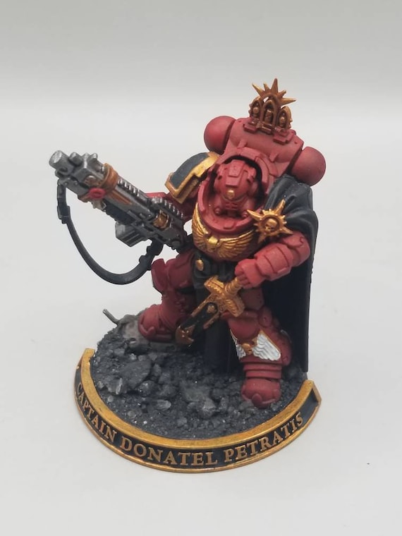 Warhammer 40K Blood Angels Captain With Master Crafted Auto | Etsy