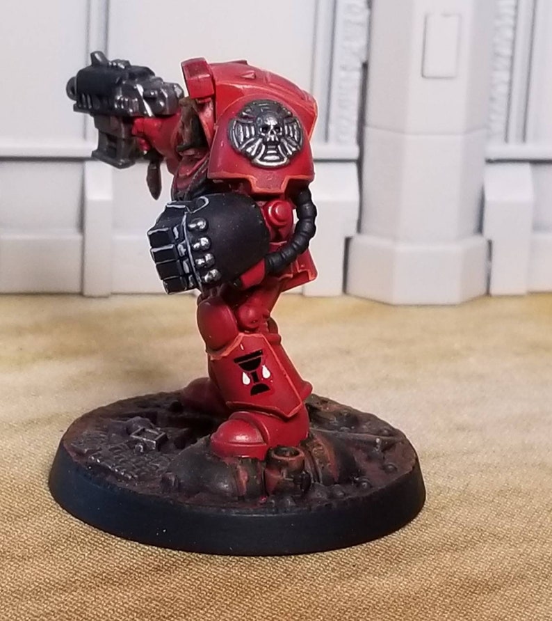 Warhammer 40K Blood Angels Terminator Captain Assembled Painted and ...