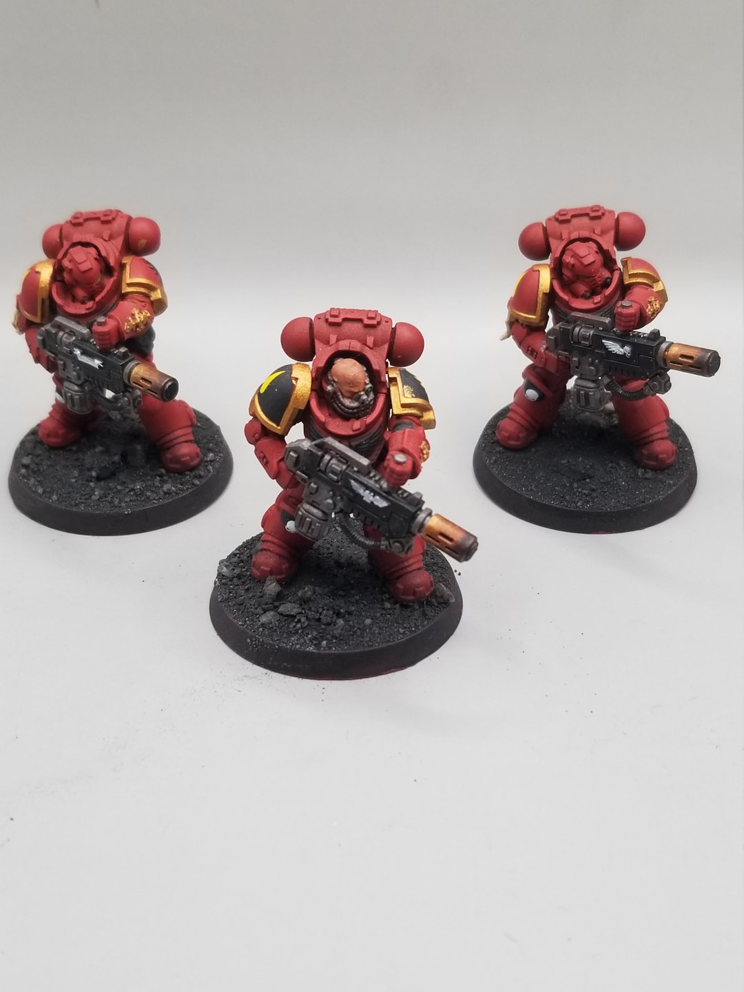 Warhammer 40K Blood Angels Eradicators (3 Models) Assembled Painted and ...