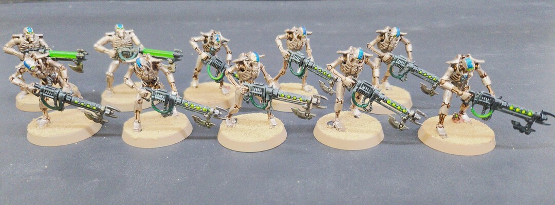 Warhammer 40K 40000 Necrons Warriors (10 Models) Assembled Painted ...