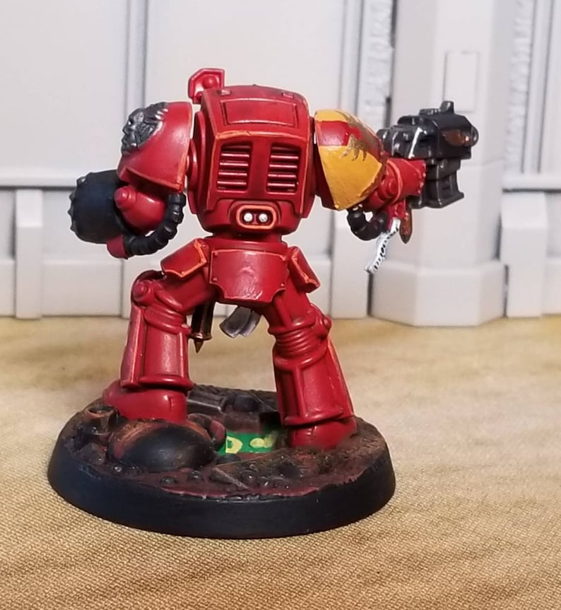 Warhammer 40K Blood Angels Terminator Captain Assembled Painted and ...