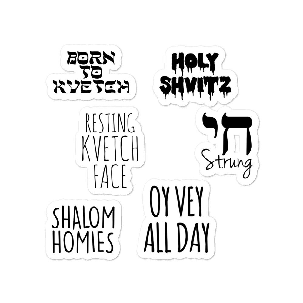 Nice Jewish Girl Oy Vey Stickers 6 Sticker Pack | Etsy