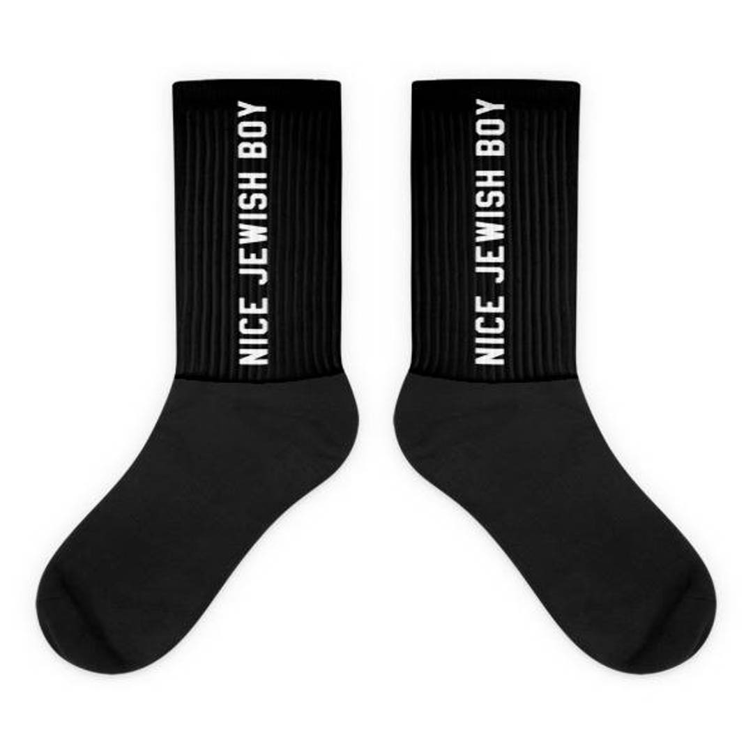 Nice Jewish Boy NJB Hanukkah Gifts Graphic Crew Socks - Etsy
