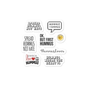 Hummus Lover Stickers 8 Sticker Pack - Etsy