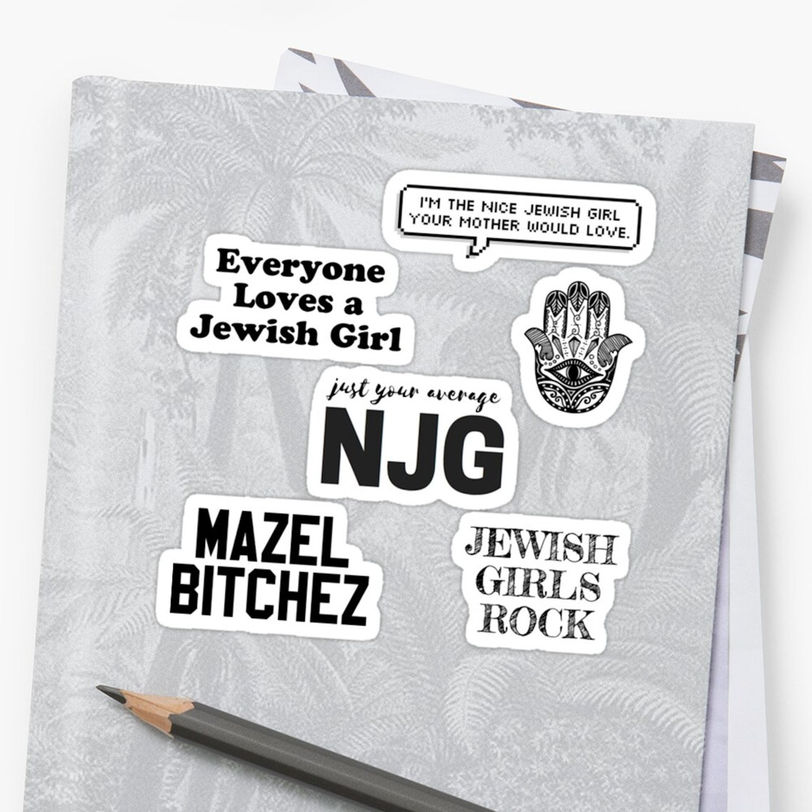 Nice Jewish Girl Stickers 6 Sticker Pack - Etsy