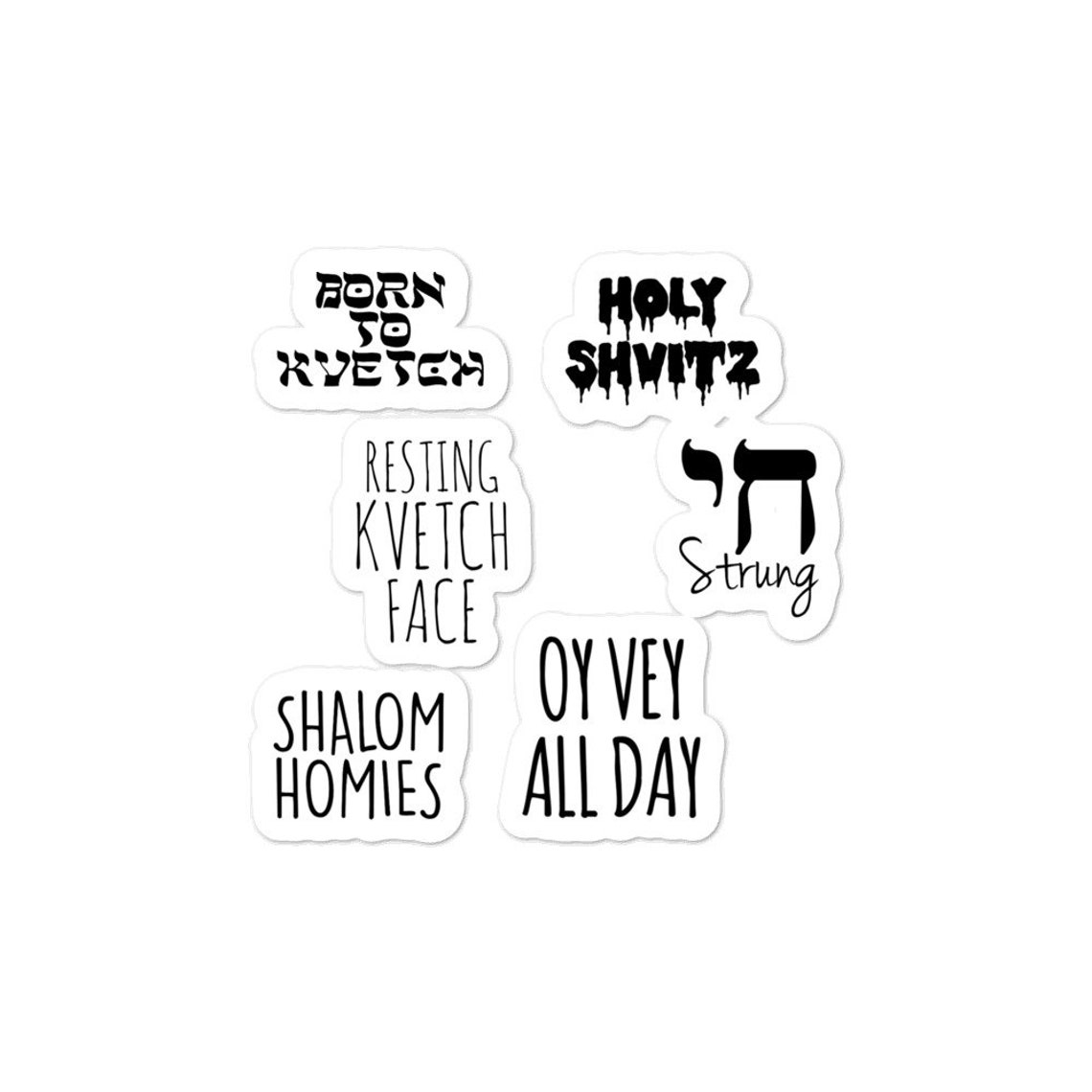 Nice Jewish Girl Oy Vey Stickers 6 Sticker Pack | Etsy