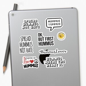 Hummus Lover Stickers 8 Sticker Pack - Etsy