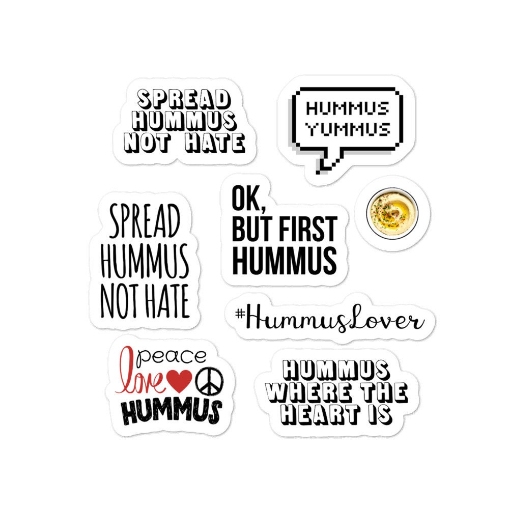 Hummus Lover Stickers 8 Sticker Pack - Etsy