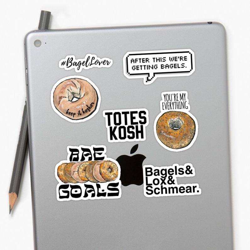 Nice Jewish Girl Bagel Lover Stickers 7 Sticker Pack - Etsy