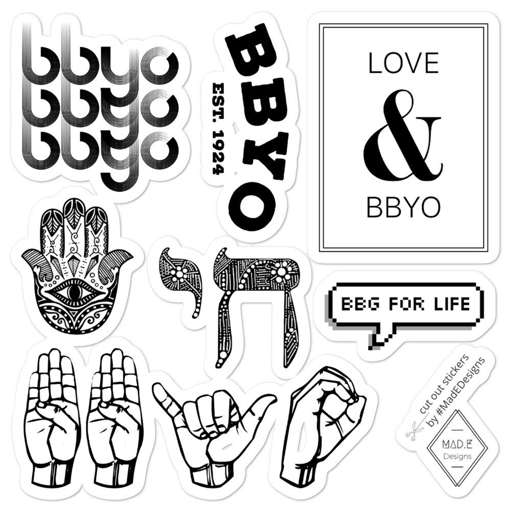 BBYO Nice Jewish Stickers 7 Sticker Pack - Etsy