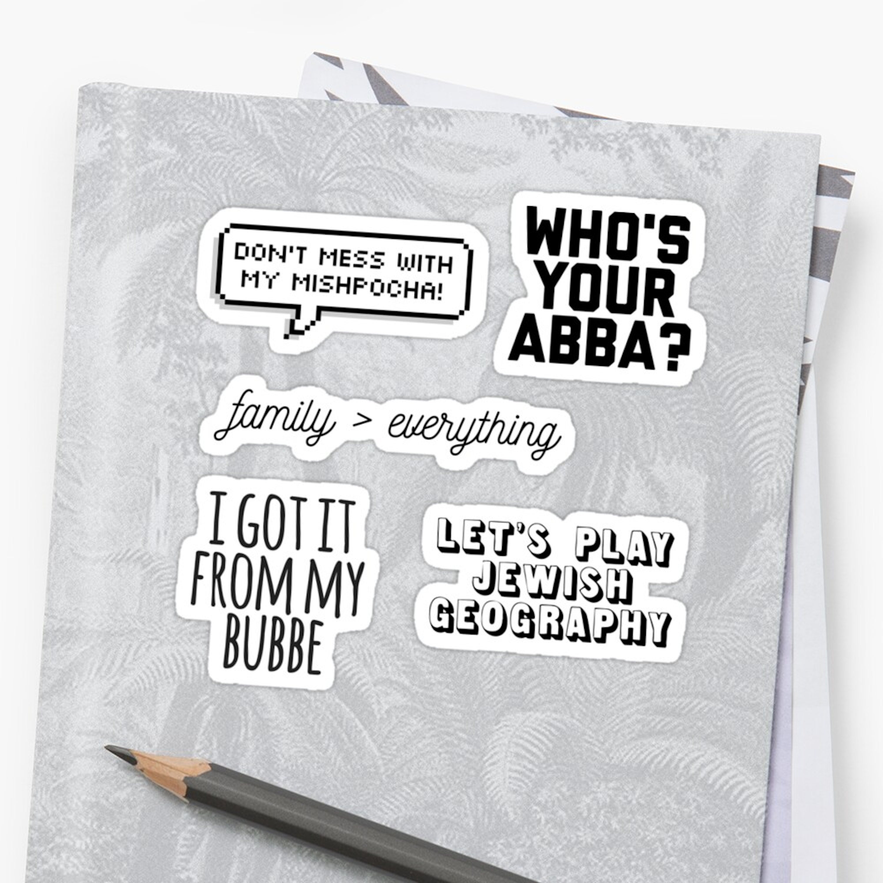 Nice Jewish Family Stickers 5 Sticker Pack - Etsy