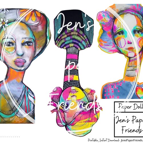 Paper Dolls FREDDIE Digital Printable Collage Sheets for Junk - Etsy