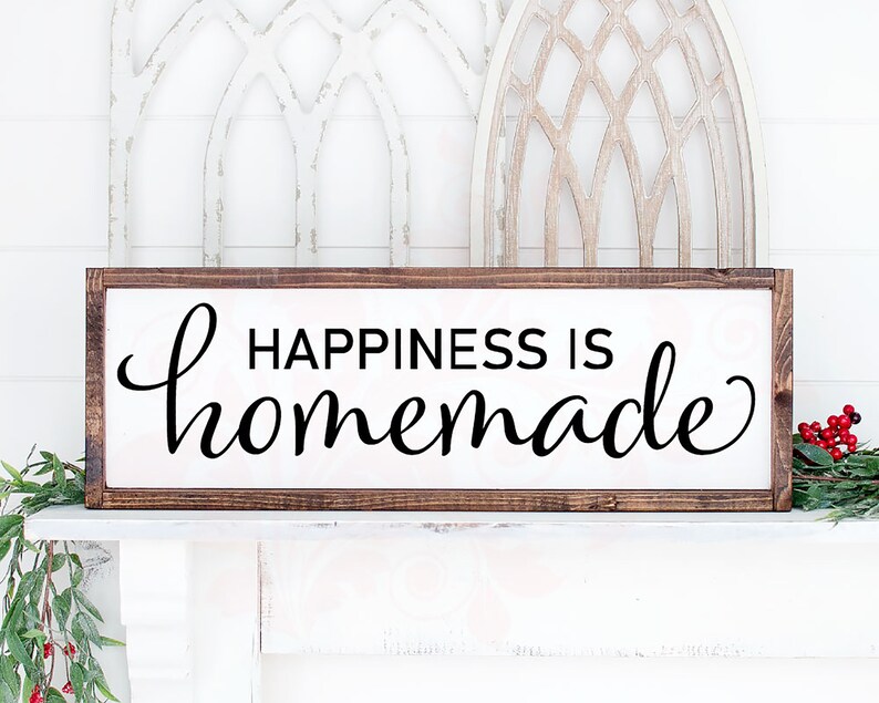 Happiness is Homemade SVG Cricut Cut Files Kitchen Sign - Etsy