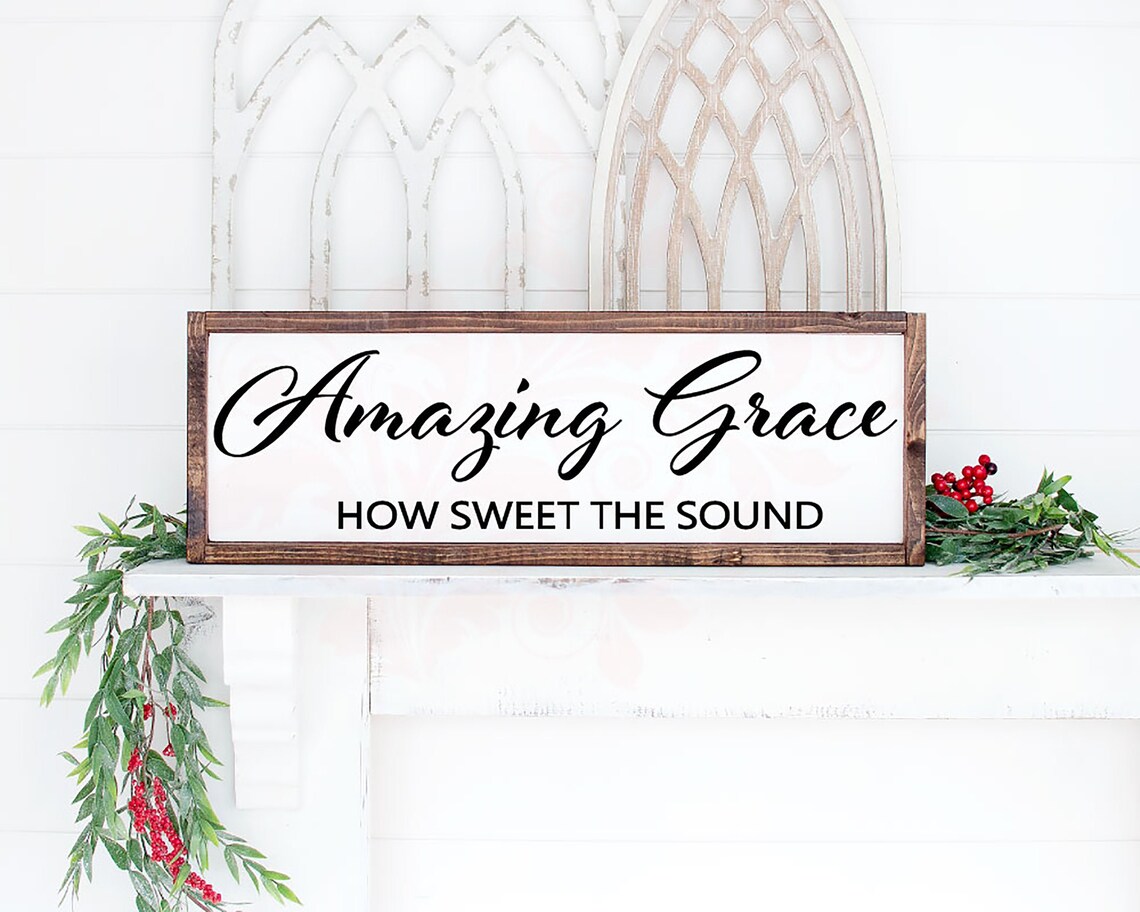 Amazing Grace Svg, Cricut Silhouette, Cut Files, SVG Wood Sign, Bible ...