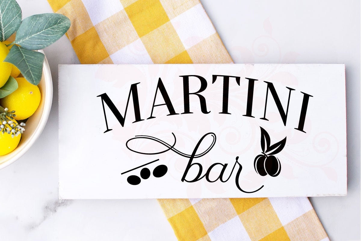 Martini Bar SVG, Vector Sign Designs, Cocktail Margarita Clipart, Wine ...