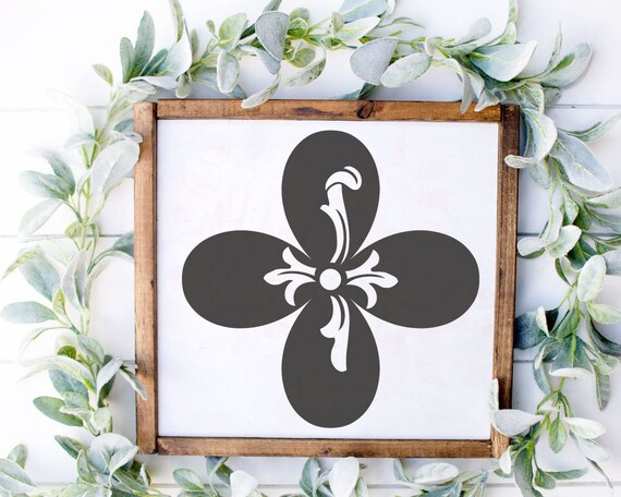 Floral Pattern Svg French Flower Cut File Commercial Use | Etsy