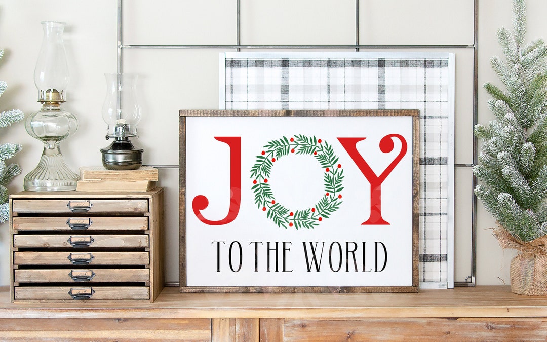Joy to the World SVG Vector Cut Files for Cricut Silhouette, Christmas ...