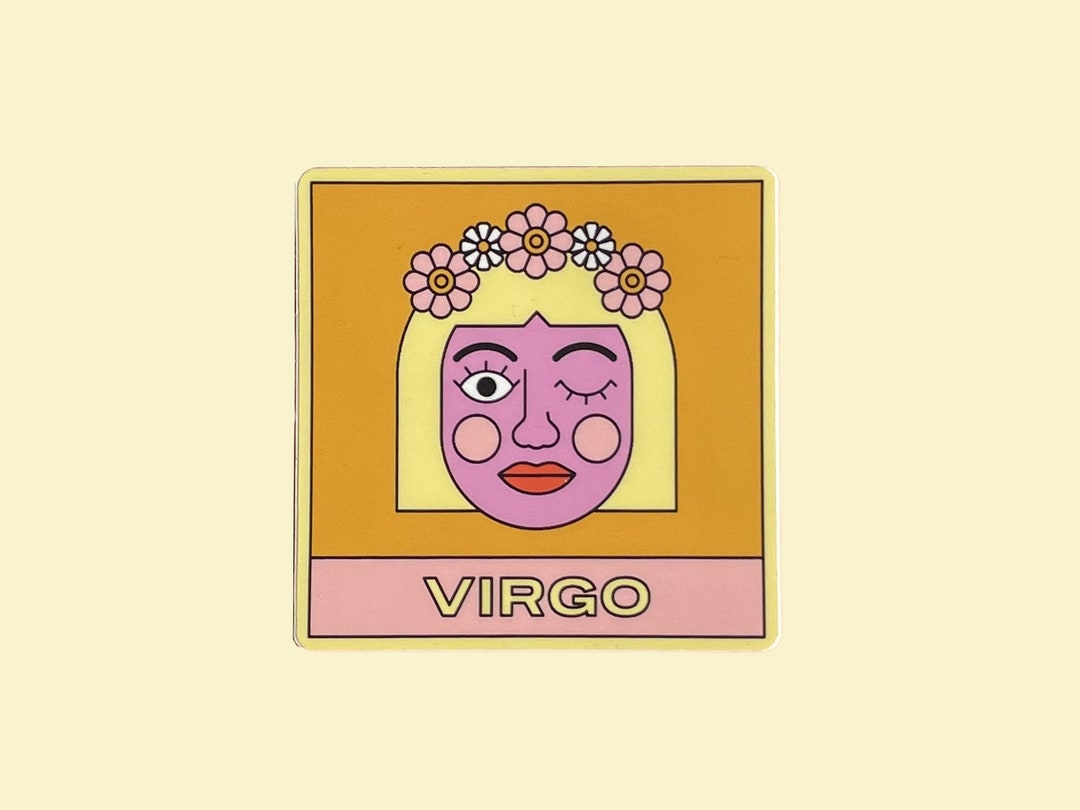 Virgo Sticker Zodiac Earth Sign Astrology Cute Birthday Gift Waterproof ...
