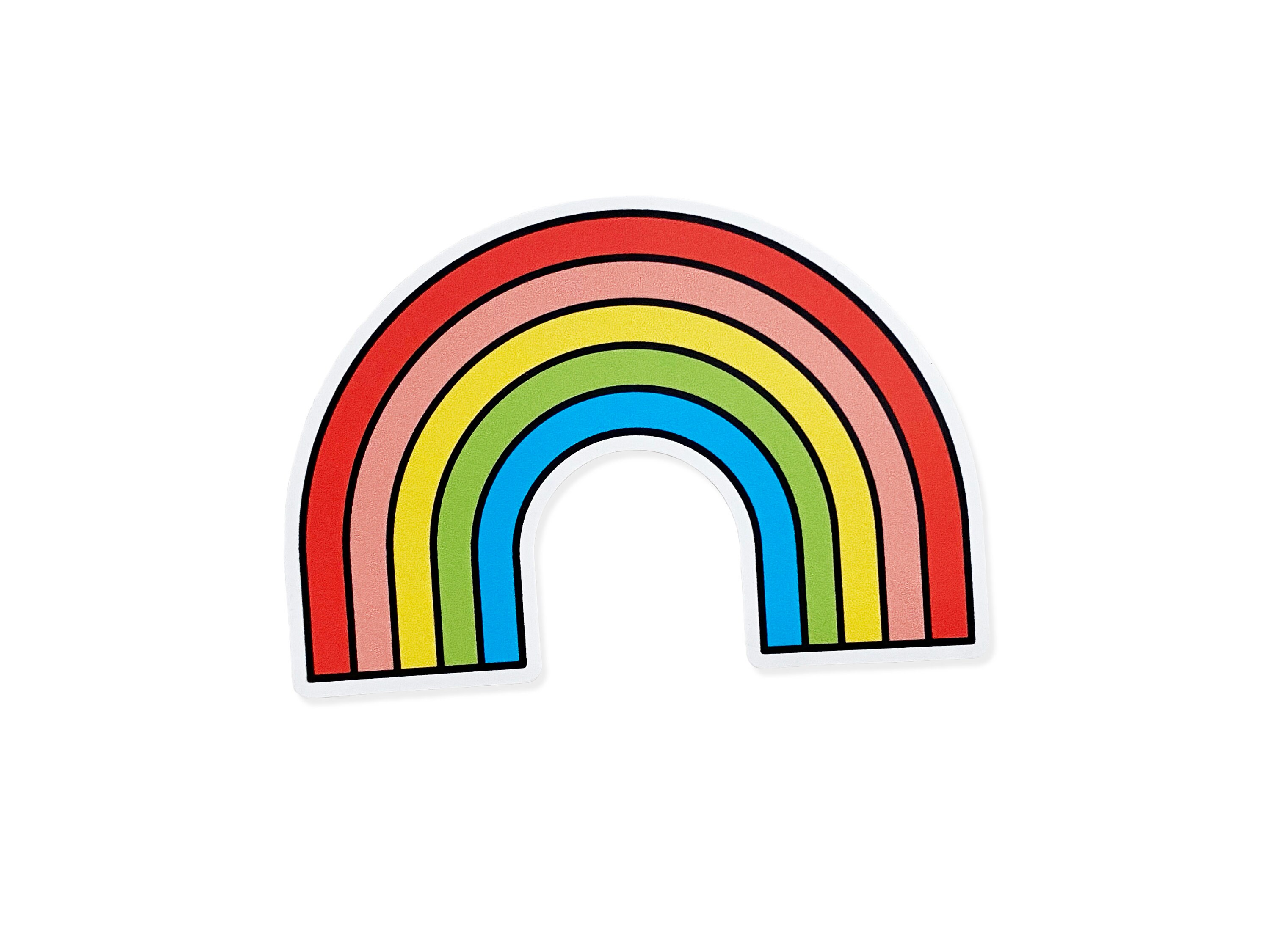 Rainbow Vinyl Sticker | Etsy