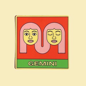 Gemini Vinyl Sticker Zodiac Sign Astrology Air Sign Waterproof Stickers ...