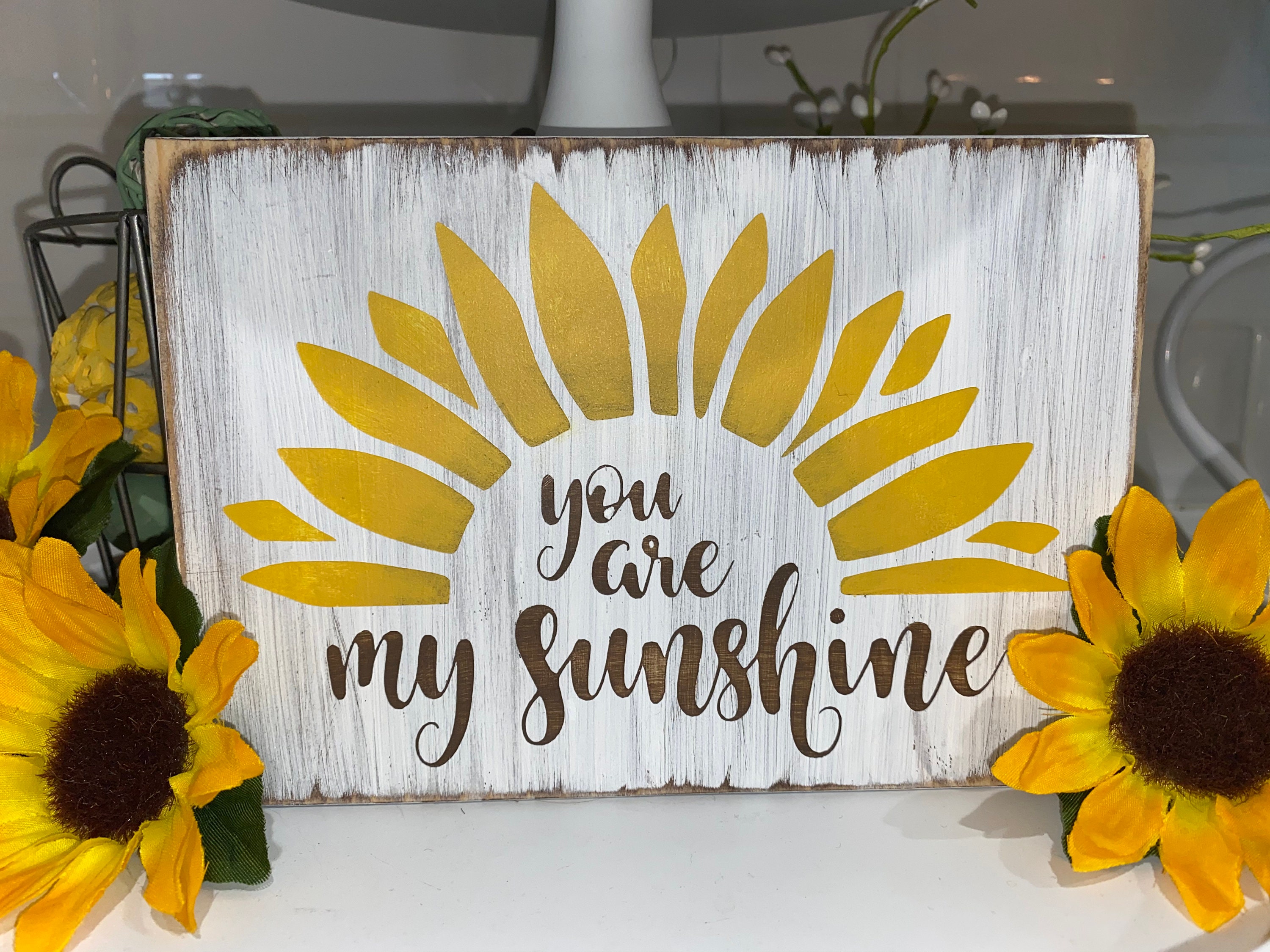 You Are My Sunshine Sunflower Small Sign Tiered Tray - Etsy