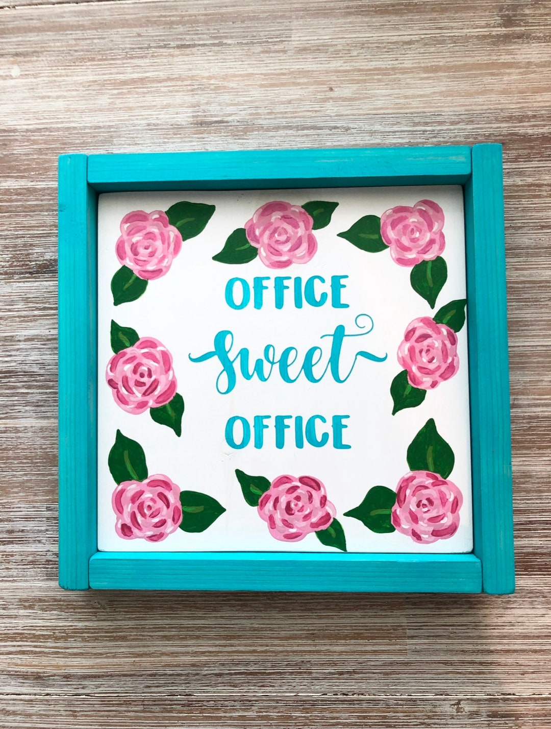 Office Sweet Office Sign, Office Decor, Desk Decor, Wooden Framed Sign ...