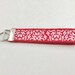 Red Damask Key Fob Wristlet Keychain, Key Chain, Red Damask, Gift for ...