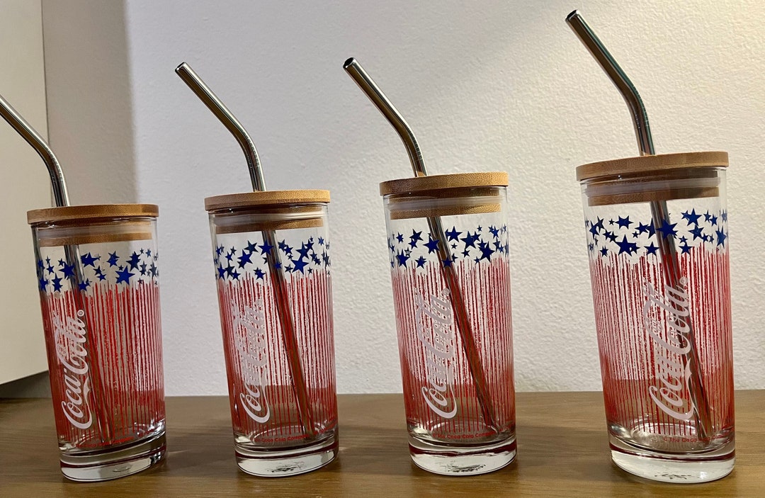 Vintage Coca-cola Stars and Stripes 16 Oz Glass - Etsy