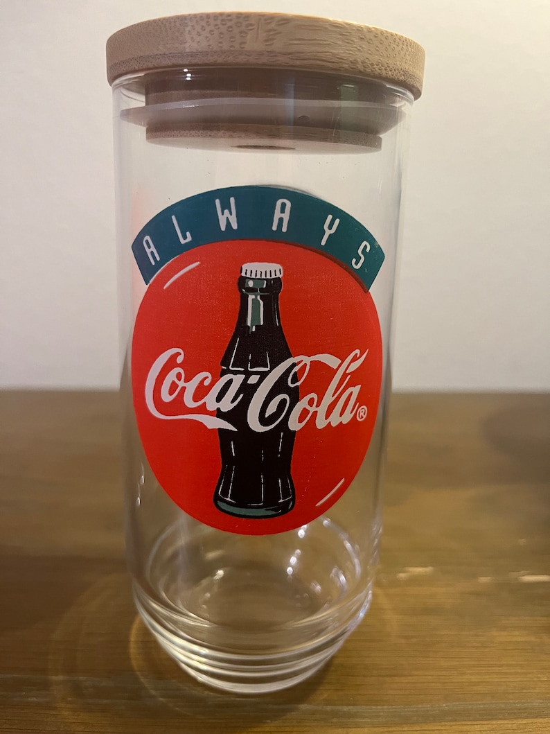 Coca Cola 16 Oz Glass Can - Etsy