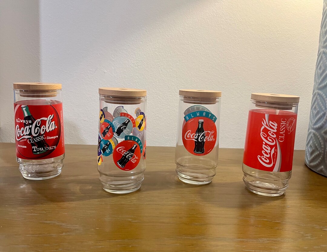 Coca Cola Vintage 16 Oz Glass Can - Etsy