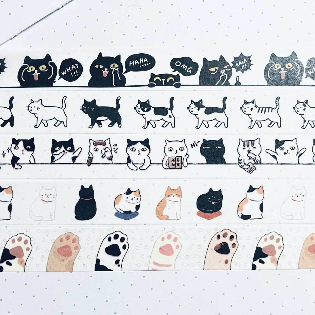 24” SAMPLE Set CATS Cat Kitten Funny Washi Tape - Etsy