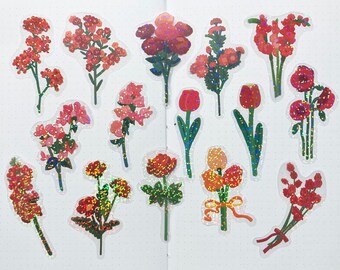 Red Glitter Stickers - Etsy