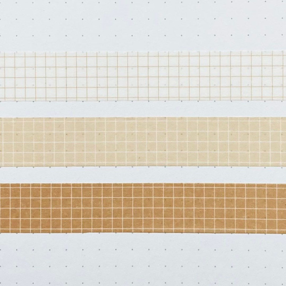 24” SAMPLE SIZE Set Neutrals Grid Washi Tape - Etsy