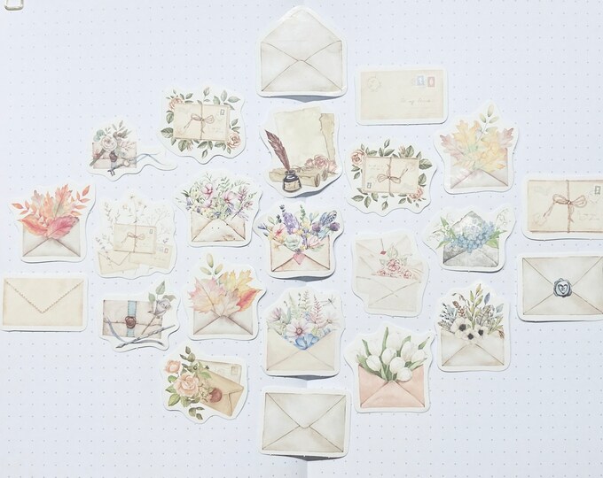 23 Flower Fantasy Letter Writing Penpal Envelope Planner Journal ...